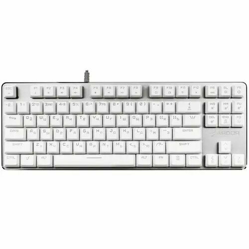 Клавиатура проводная ARDOR GAMING Blade PRO, белый /AG-FL-B87RED-W