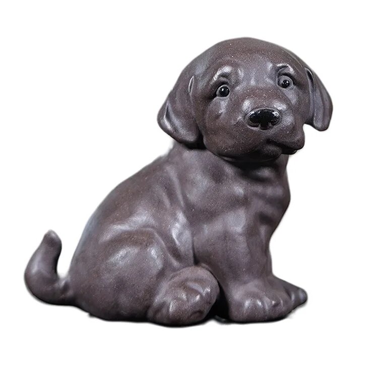 Фигурки из фиолетовой глины Лабрадор 02- 7x6.5x6.5cm