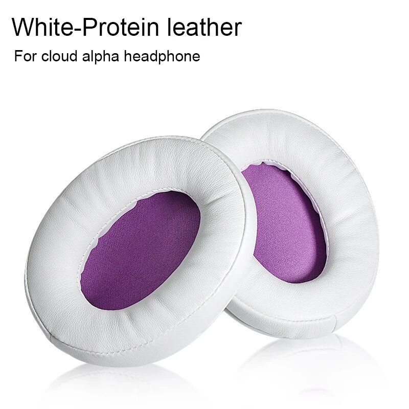 Сменные амбушюры White Leather для HyperX Cloud Alpha