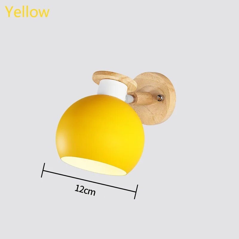 Настенный светильник Winlams Nordic Macaron Желтый, Without Bulb, Yellow