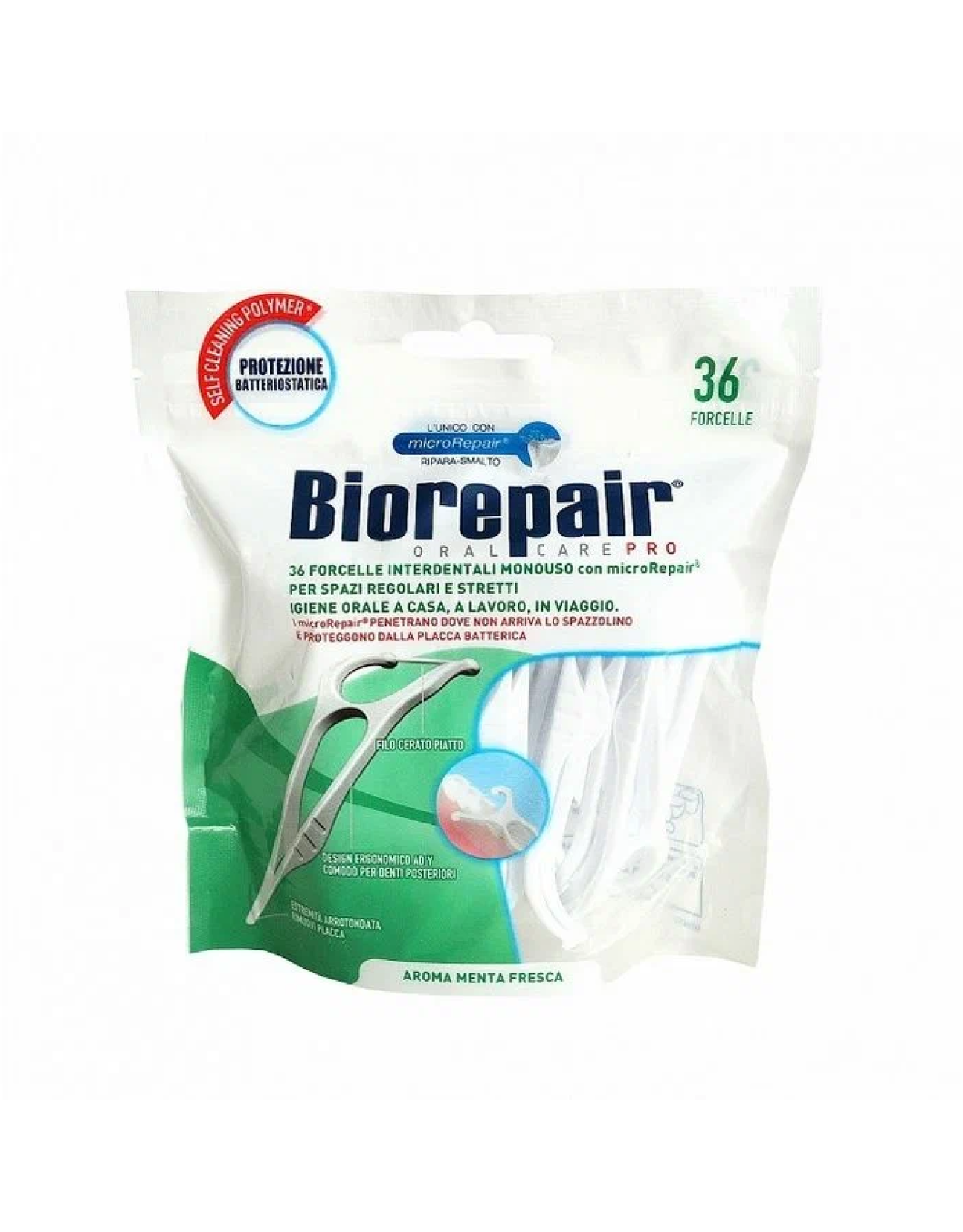 Biorepair Зубная нить с держателем Hand-Held Flosser 36шт