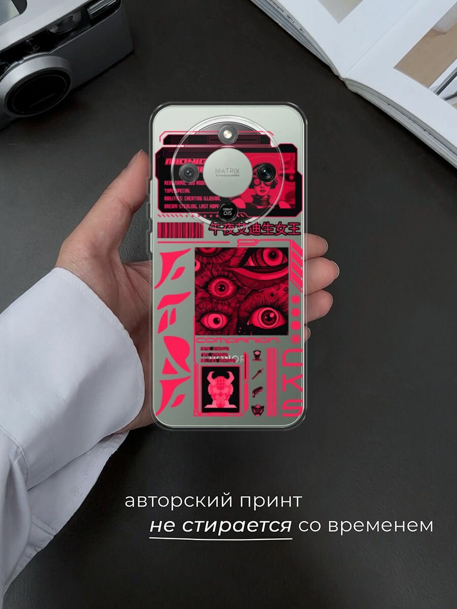 Чехол на Honor X9d / Хонор X9d с принтом Mionight queen, прозрачный — фото 1