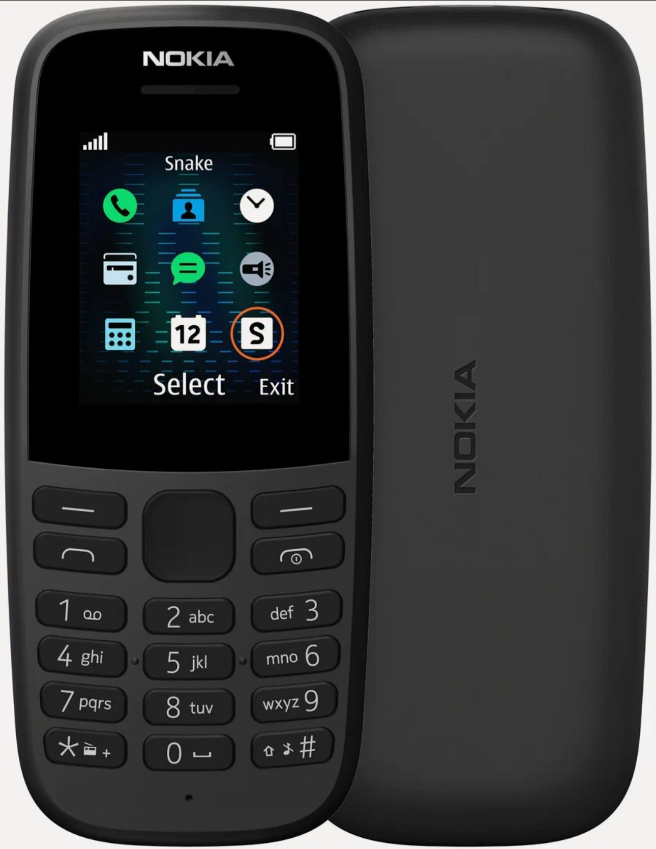 Мобильный телефон Nokia 105 TA-1416, 2 SIM, темно-серый, пластик, влагозащита