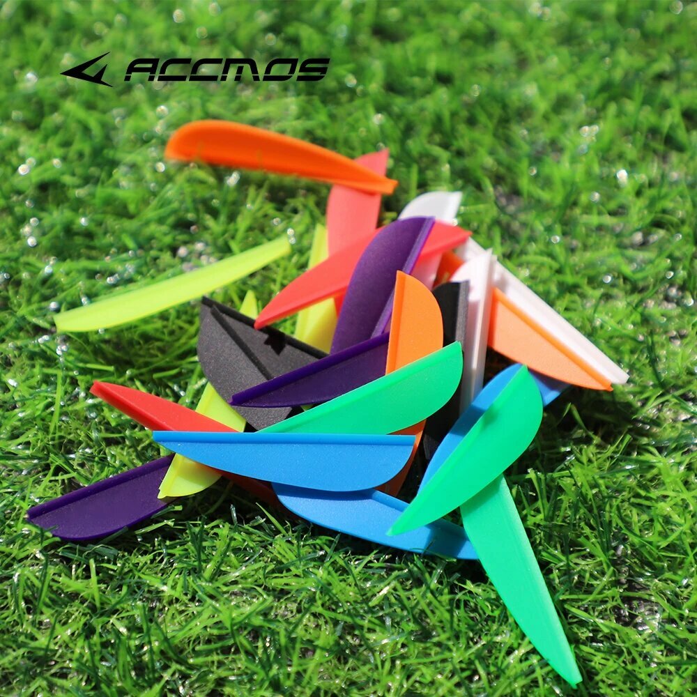 ACCMOS перья для стрел 1,75/2/2,5/3/4/5 дюймов 3inch, Красный