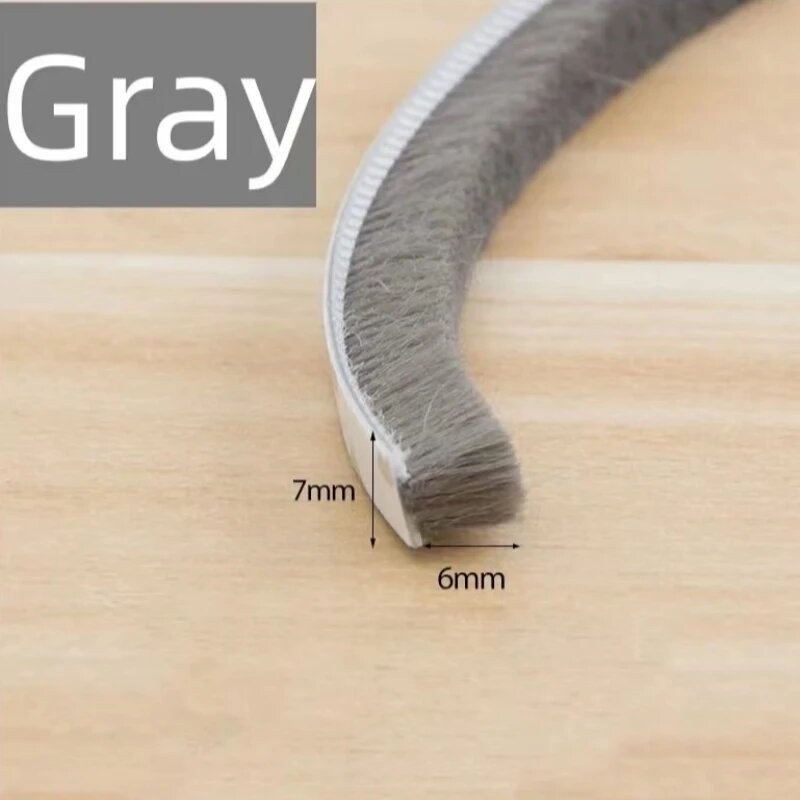 Силиконовая уплотнительная лента для дверей и окон Grey 7X6mm, 5M