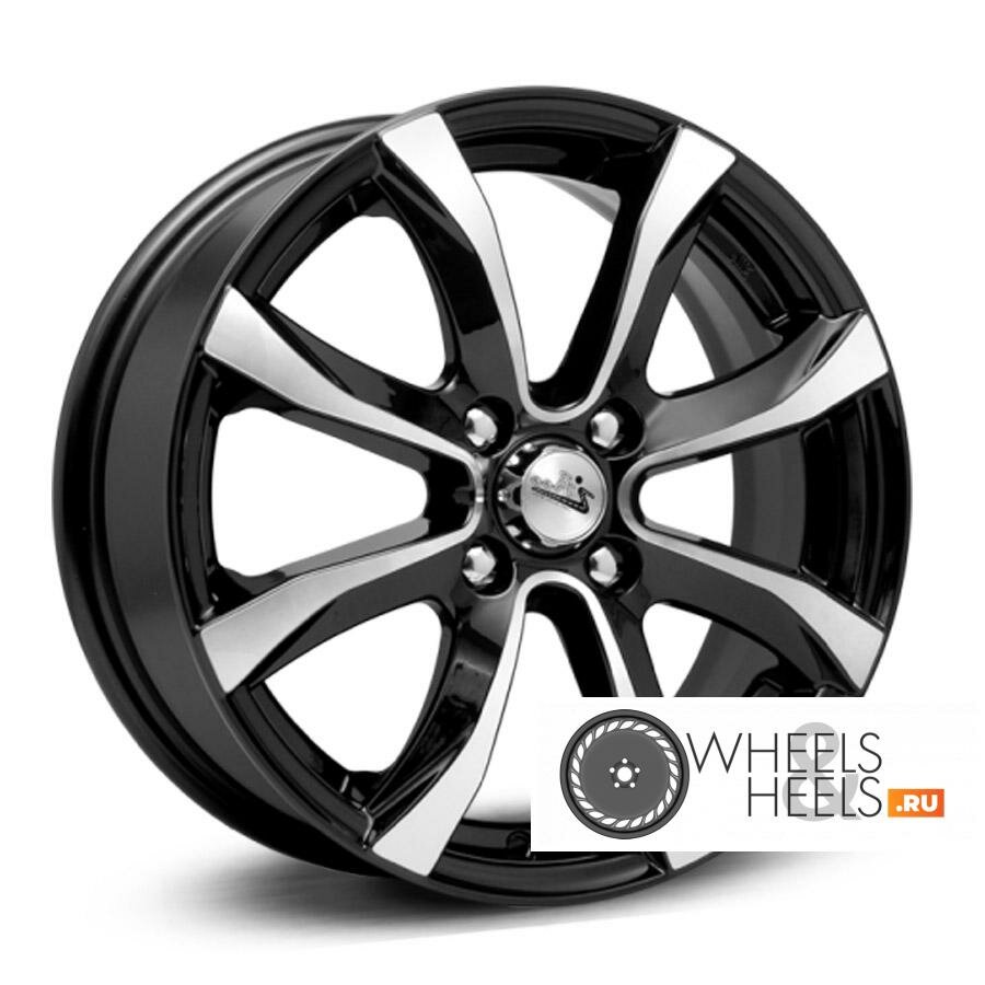 Диск автомобильный литой iFree Дайс 15x6 4x108 et30 dia65.1 Черный с полированной лицевой поверхностью