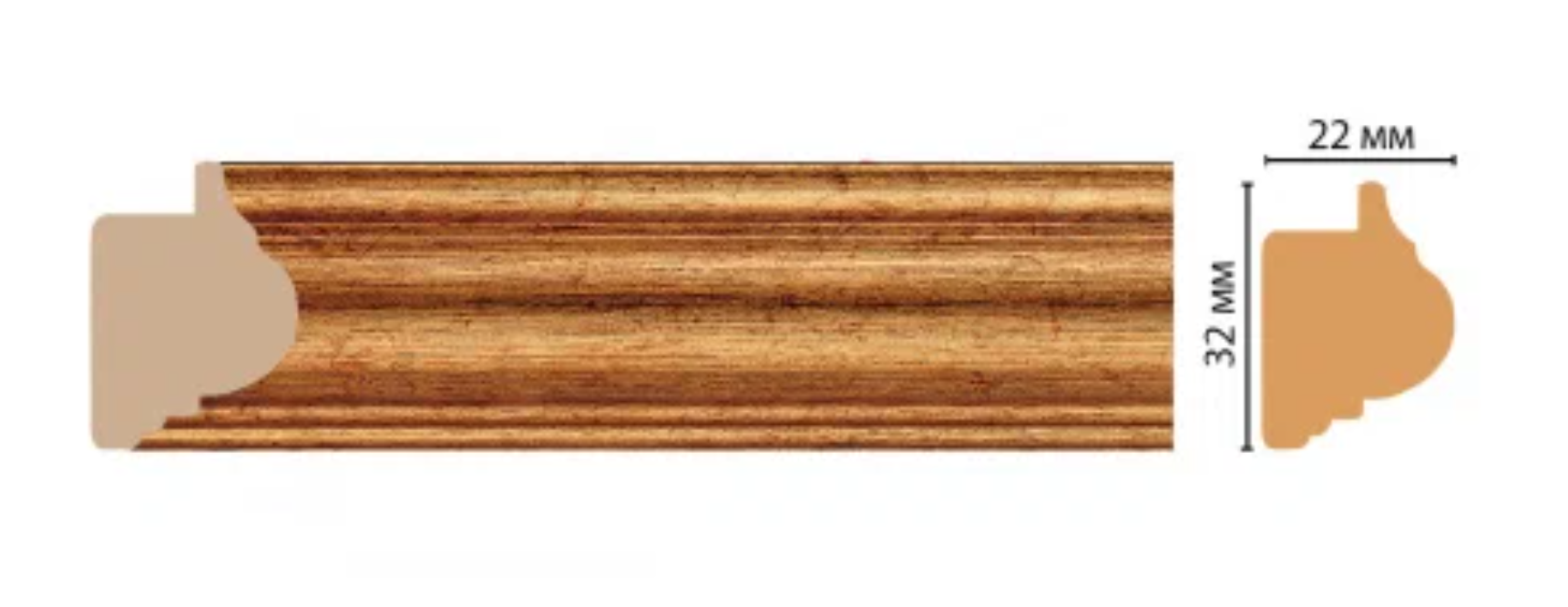 Багет Decomaster 651-176 В32хШ22хД2900 мм / Декомастер.