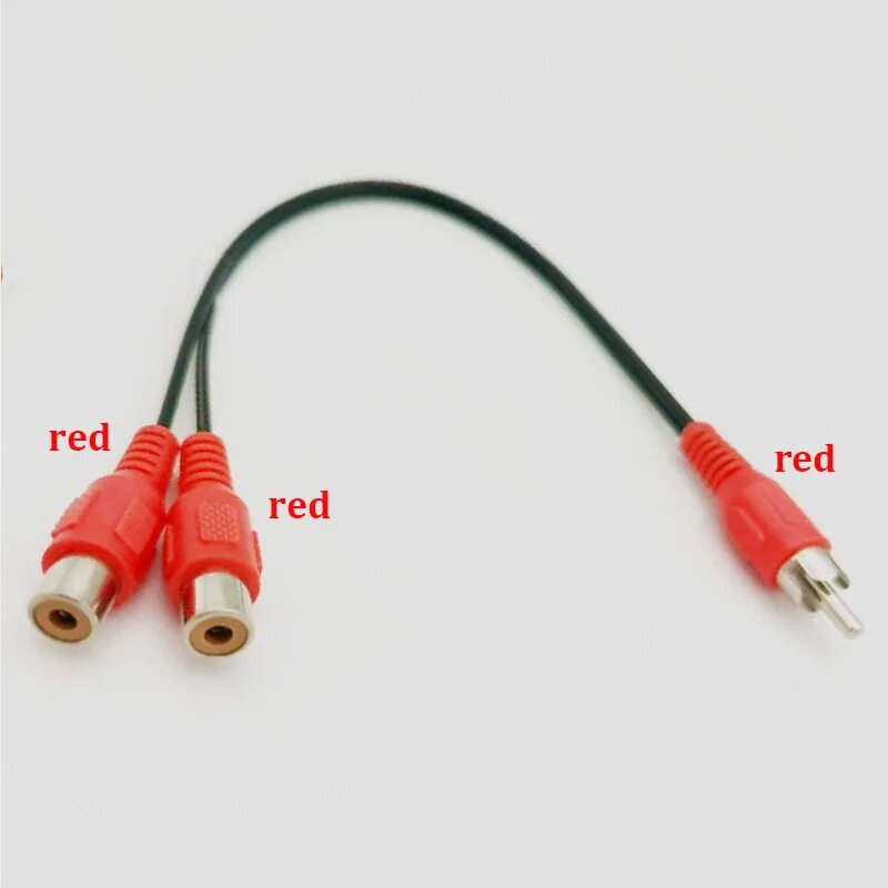RCA кабель разветвитель 2 RCA 3 red
