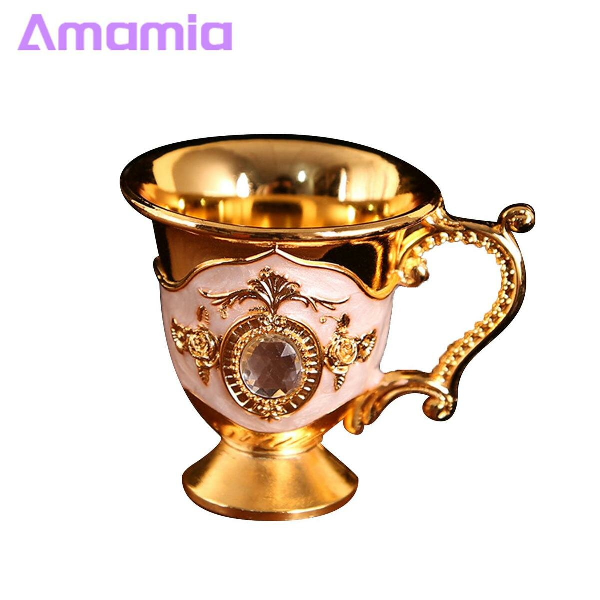 Чашка для чая Amamia с широким применением, элегантный цветочный узор, стакан для ликера