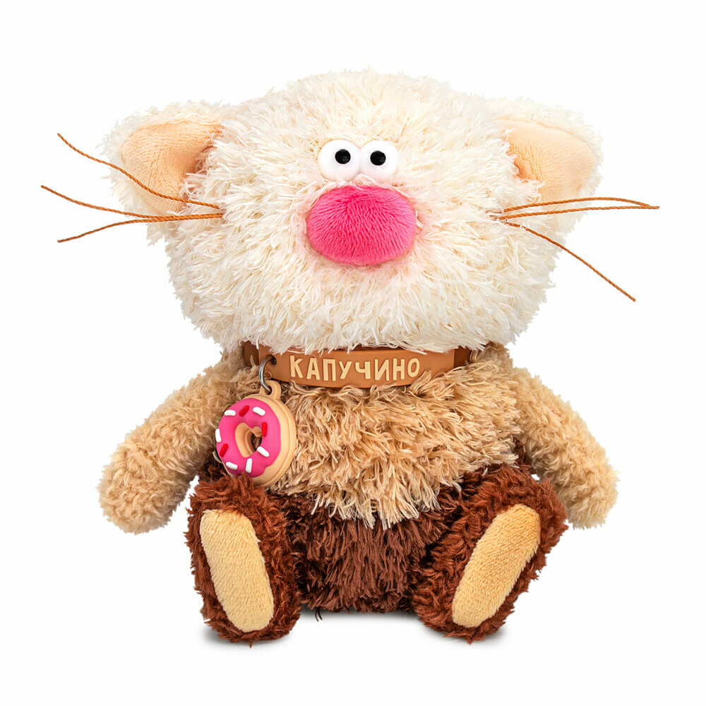 Игрушка мягкая BUDI BASA Кофейные коты "Валентинки Котенок Капучино", размер 12 см