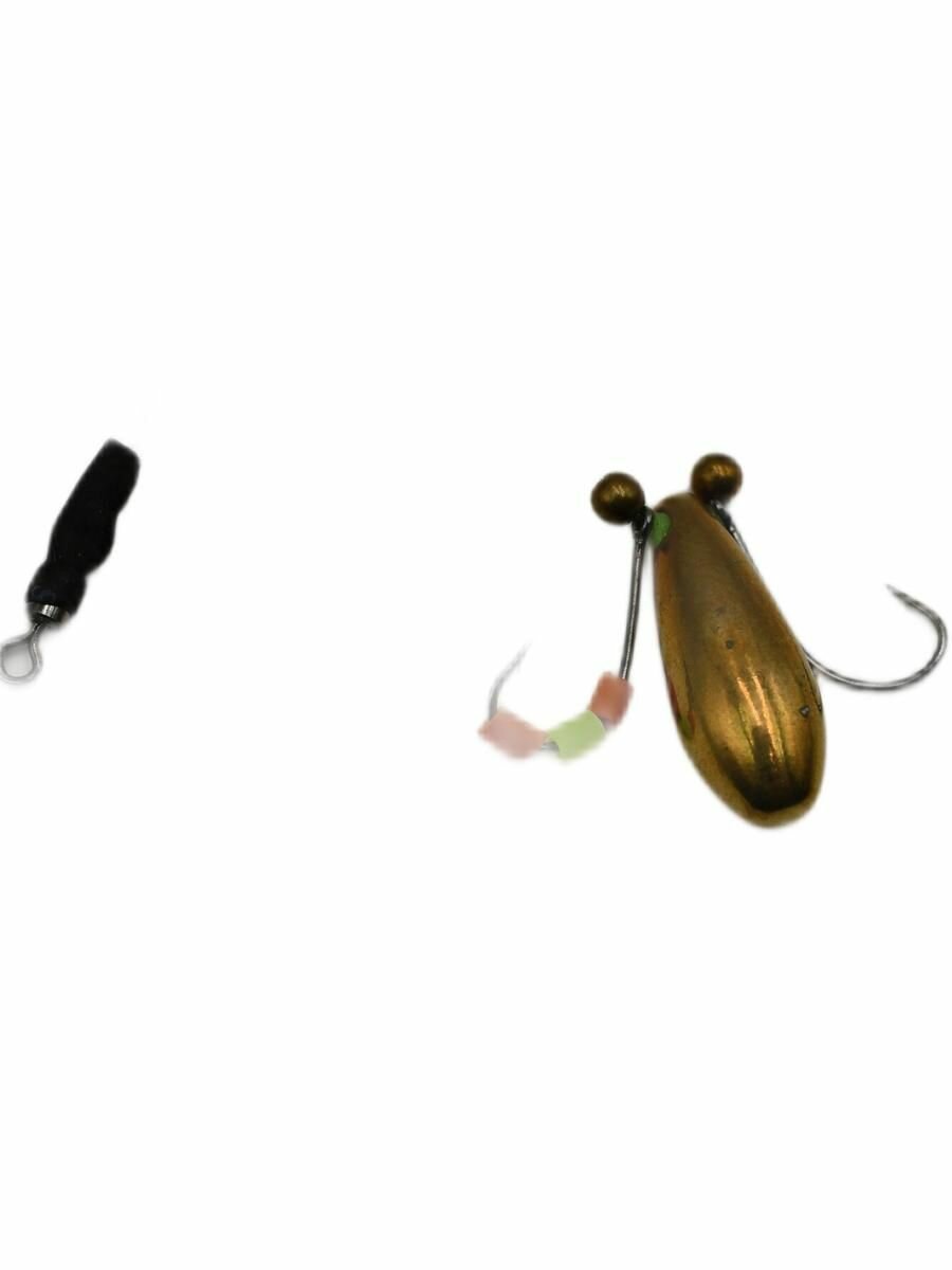 Балда Жук вертикальная приманка для зимней рыбалки, 9 г, латунная, чёрная, на флюорокарбоне