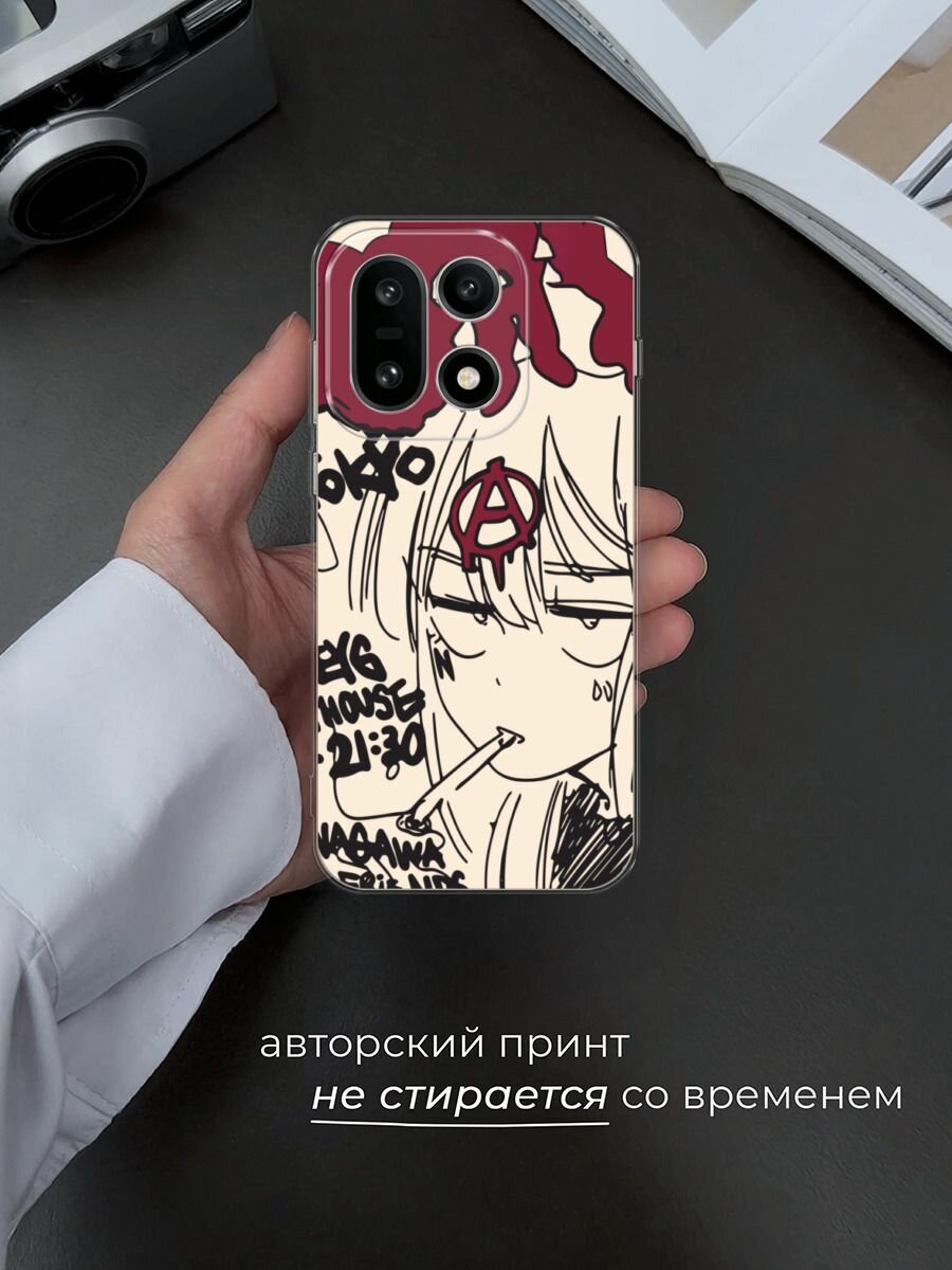 Силиконовый чехол на OnePlus 15 / Ван Плас 15 с принтом Anime doodle — фото 1