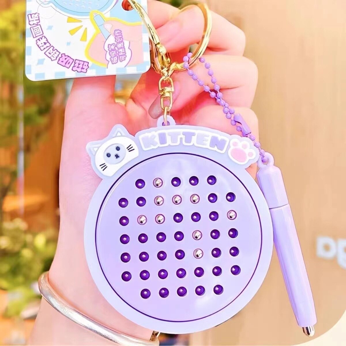 Креативный мультяшный магнитный стальной шарик для рисования, брелок, маленький подвесной рюкзак, антистрессовая магнитная доска для рисования, лабиринтная игрушка оптом