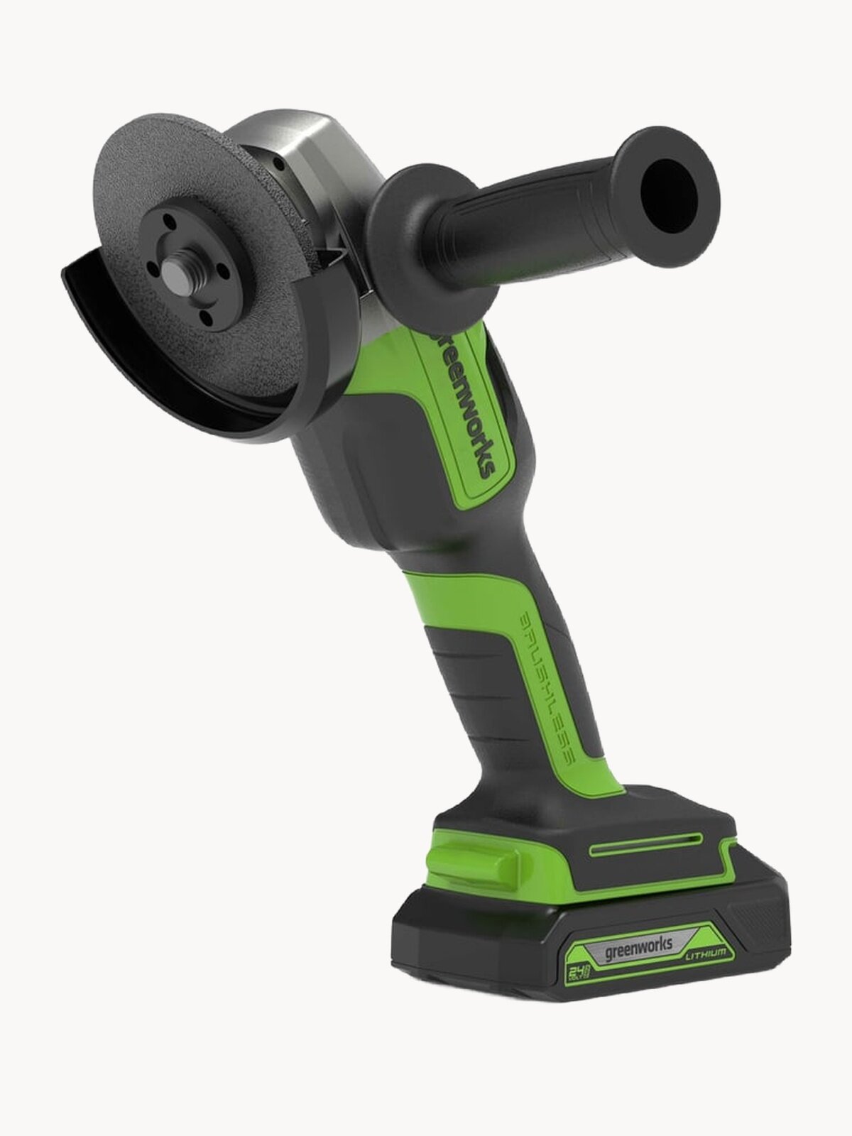 Угловая шлифовальная машина (болгарка) Greenworks 24V, б/щ, АКБ 2 Ач и ЗУ