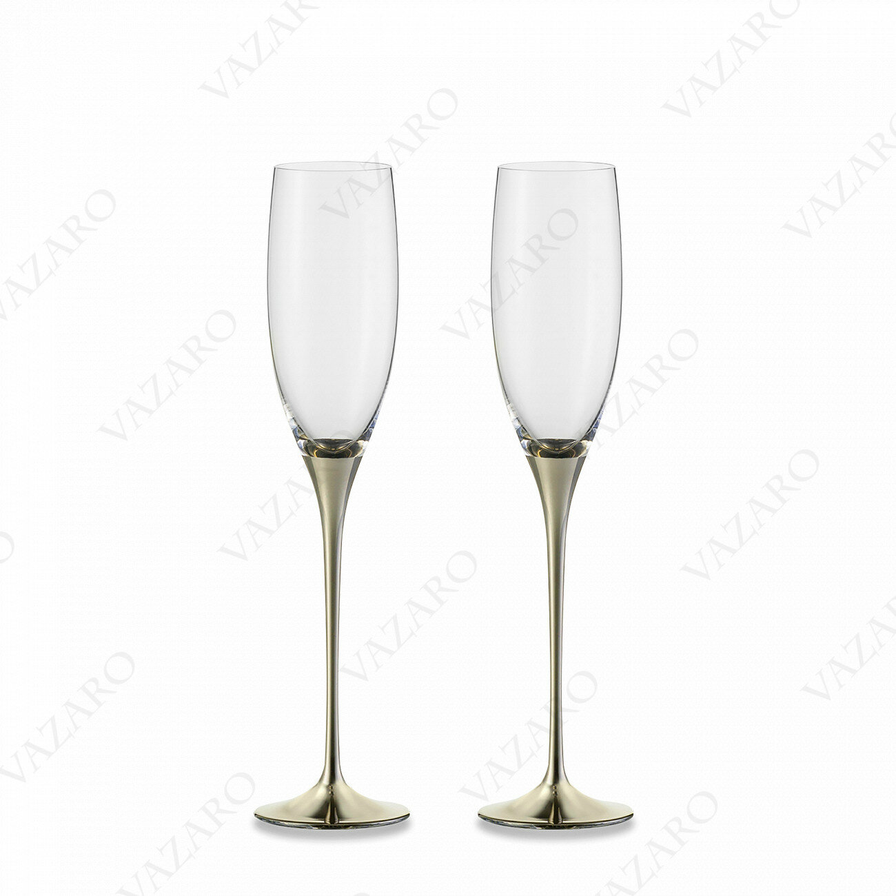 Набор из 2-х бокалов для шампанского, 180 мл, бессвинцовый хрусталь, платина 47750095 Champagner Exklusiv