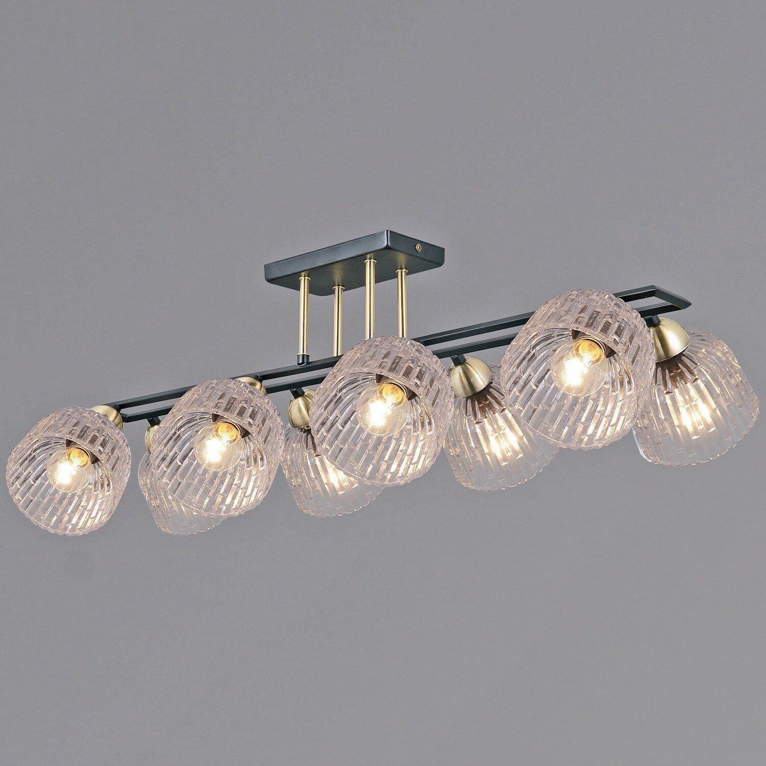 Люстра на штанге ILLUMICO IL0794-8CSQ-25BKAB ELITE