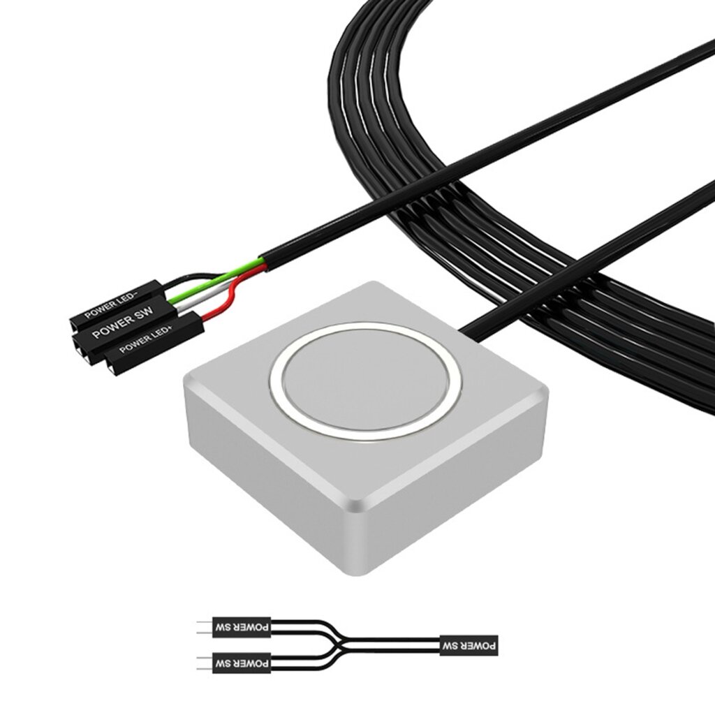 Кнопка включения питания внешнего компьютера, устанавливаемая на рабочий стол, Клавиша запуска ПК из алюминия и АБС-пластика