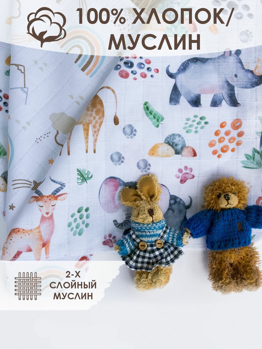 Муслиновые салфетки для детей
