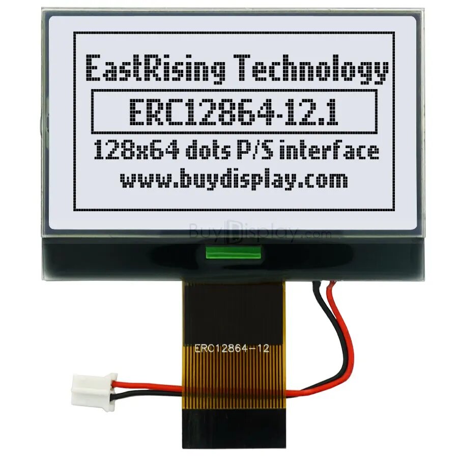 2,1-дюймовый графический модуль ЖК-дисплея 128x64 Arduino, черный на белом/белом на синем с бесплатным разъемом FPC