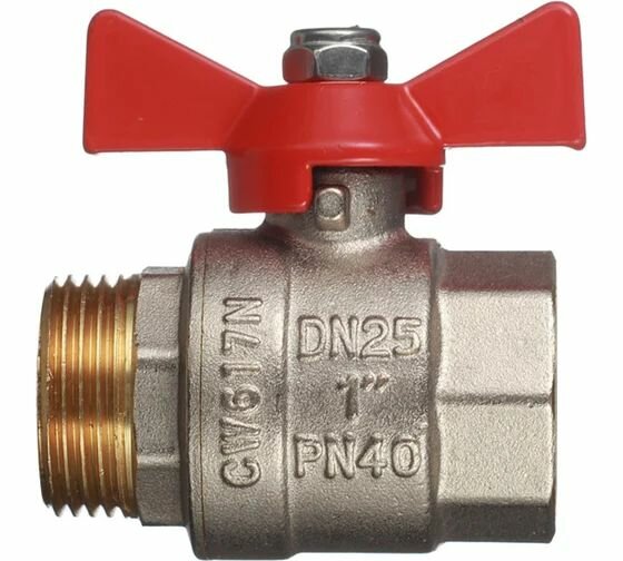 Кран шаровой 1" ВН бабочка BASE VALTEC (VT.218. N.06)