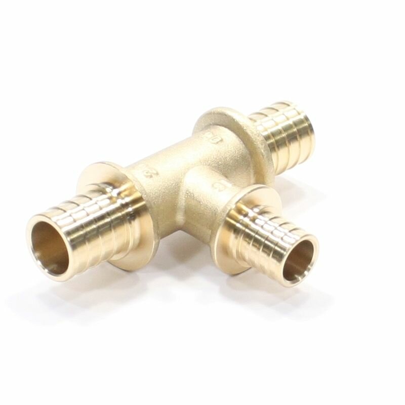 Тройник аксиальный 20-16-20, надвижная гильза, латунь, WAAG Axial