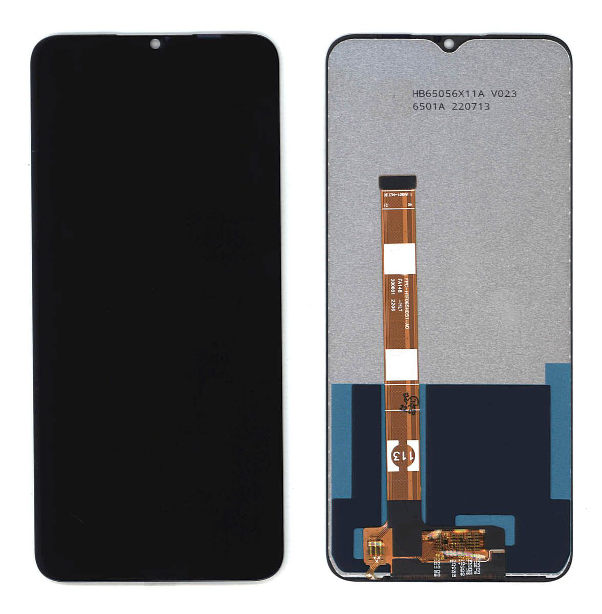 Дисплей (матрица + тачскрин) для телефона Realme C25 / C25S / A16 / A16S / A56 / A54S / Nazro 50A (RMX3191/RMX3195) черный