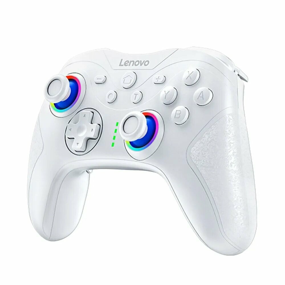 Lenovo S01 Беспроводной Игровой Контроллер с 6-осевое гироскопом, заряжаемый, поддержка смартфонов, совместимый с iOS и Android, черный, белый, 600mAh батарея, вес 201г, материал ABS