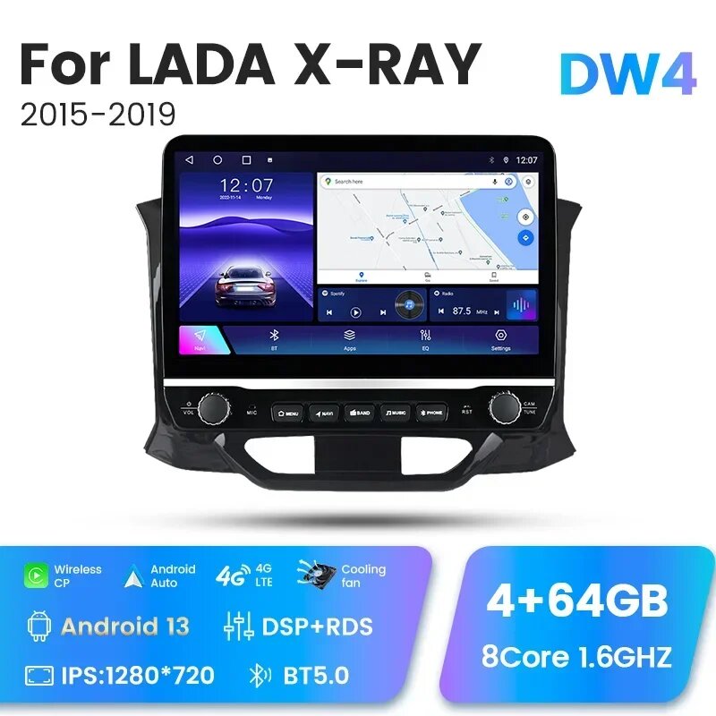 Кнопка экрана Lagre 10,1 дюйма UIS7862 Android 13 для LADA Xray X Ray 2015-2019 LD06DW4
