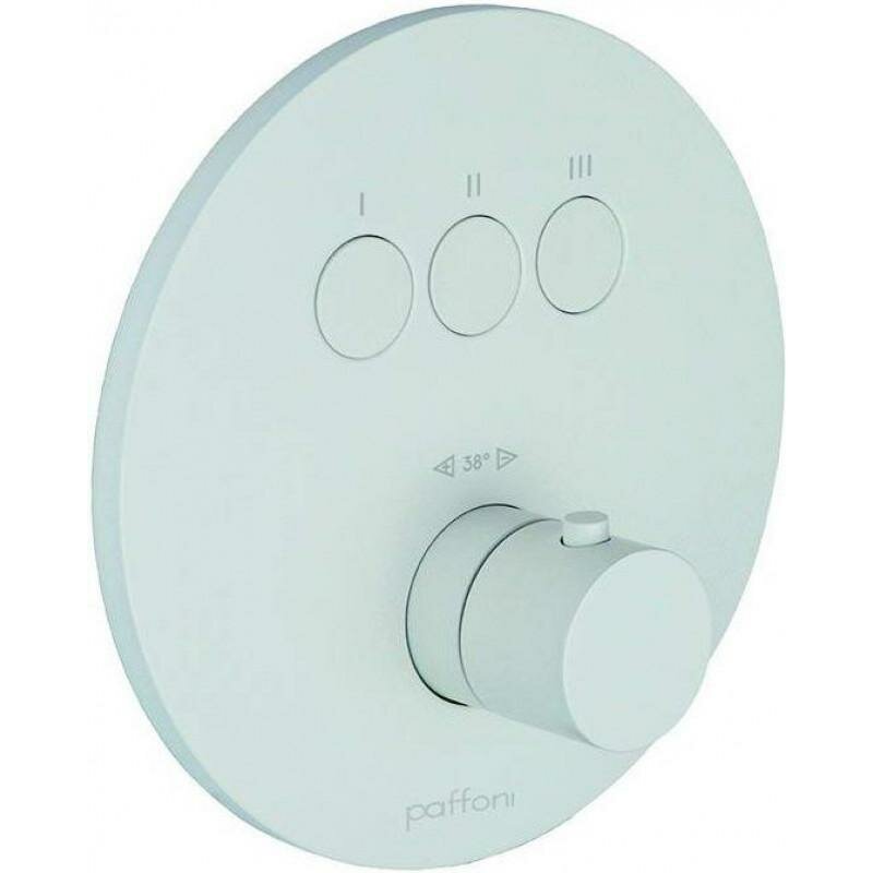 Смеситель для душа Paffoni Compact Box CPT019BO с термостатом цвет Белый матовый