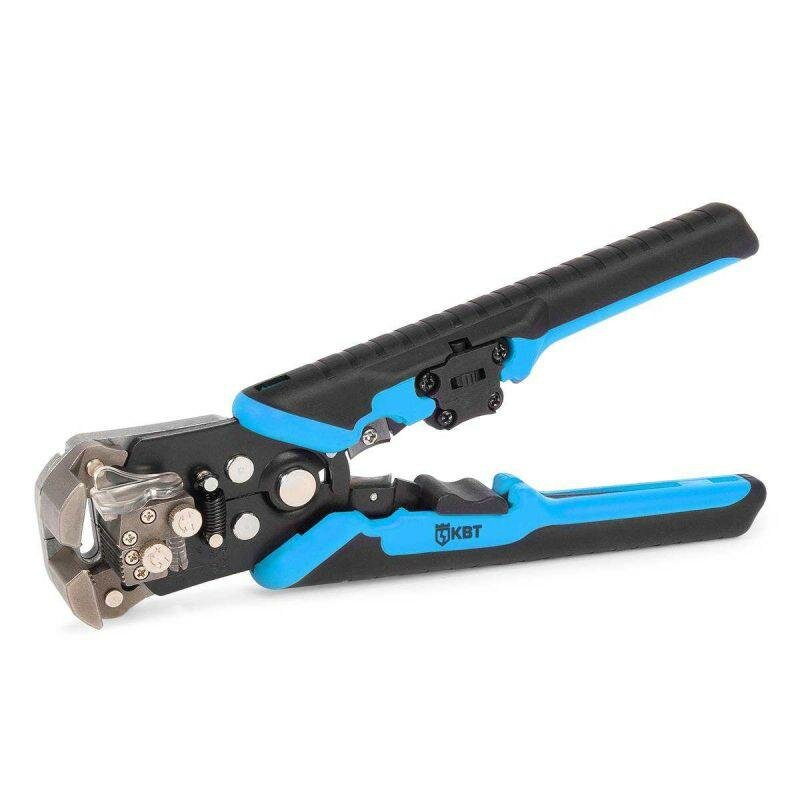 Стриппер автоматический с окном для сброса изоляции функцией продольной разделки проводов и модулем резки "CutPro", КВТ 89424 (1 шт.)