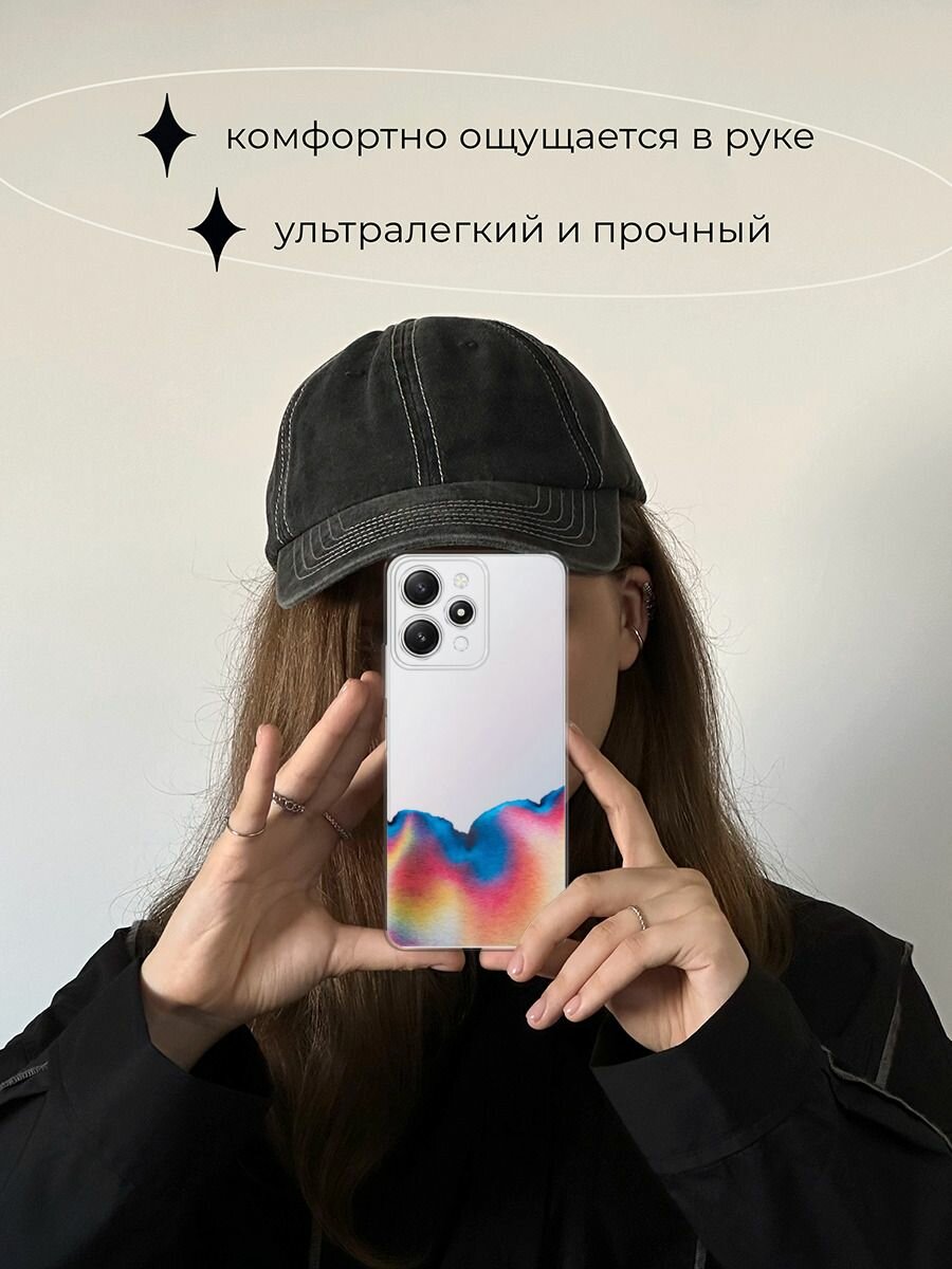 Чехол на Xiaomi Redmi 12 / Сяоми Редми 12 с принтом Акварельное сочетание, прозрачный — фото 1