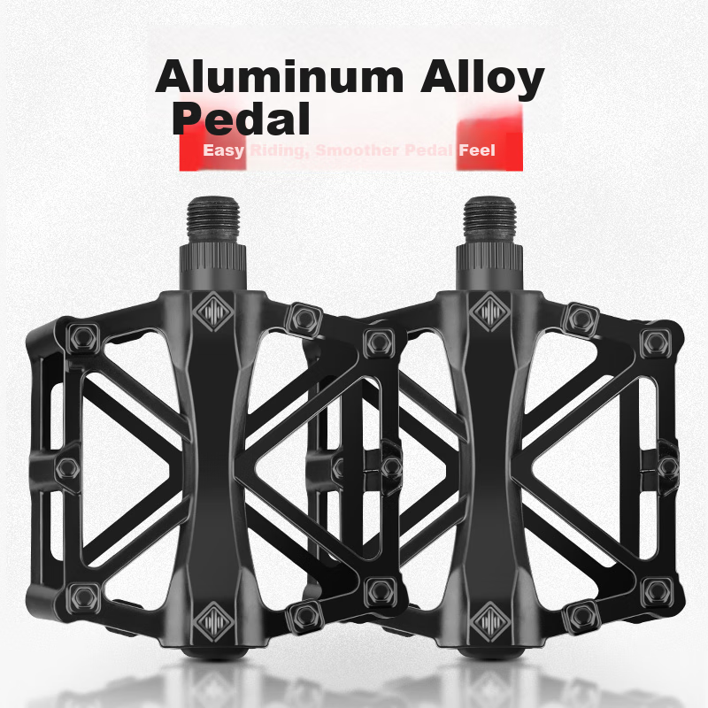Move Iron Bicycle Pedals, Mountain Bike Roller-Bearing Metal Pedals, Cycling Equipment Accessories, Black