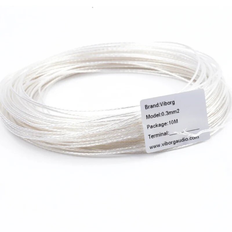 10 м Hi-Fi аудио DIY OCC медный посеребренный сигнальный кабель 6N OCC 0,3 мм квадратный провод для линии наушников