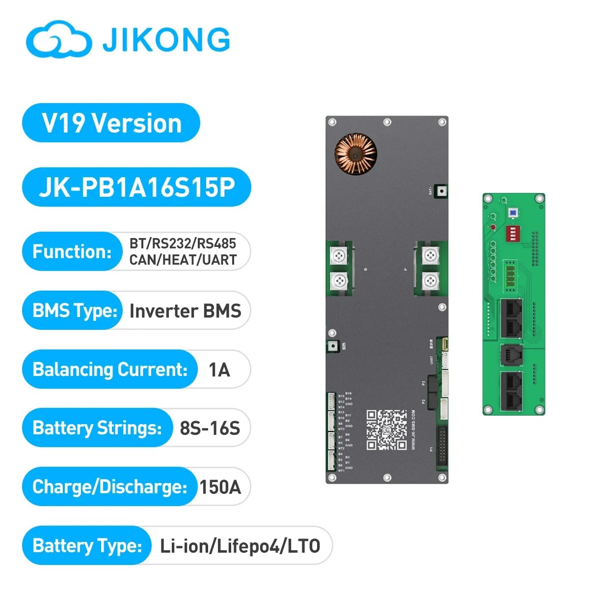 JIKONG V19 Активный Балансир BMS для аккумуляторов JK-PB1A16S15P V19