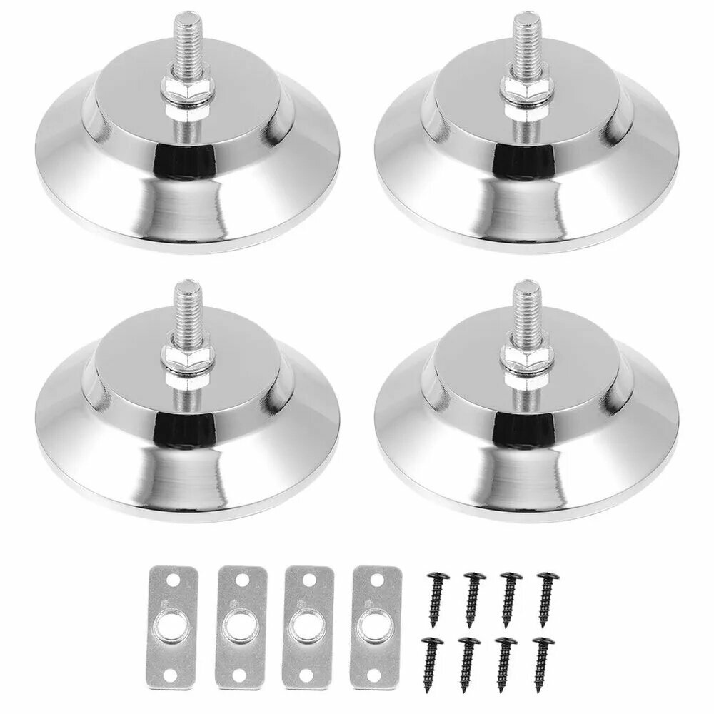 Металлические опоры для бильярдного стола с функцией регулировки, включает гайки и винты, устойчивое крепление, 4 элемента