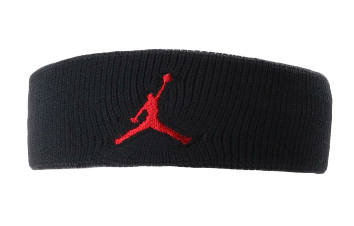 Повязка на голову унисекс Jordan, черная, One Size, для спорта и повседневного использования
