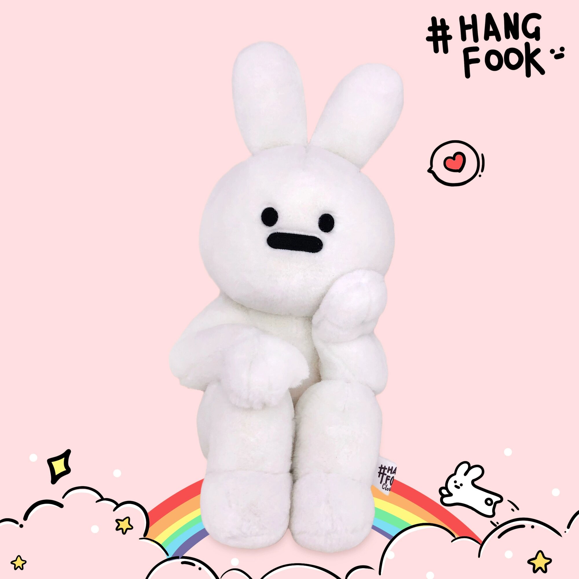 Hangfook Happy Rabbit оригинальная белая серия кролик мини плюшевые украшения модная брендовая подушка кукла на день