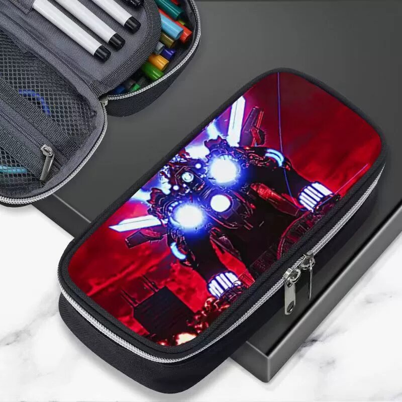 Пенал-органайзер для школьных принадлежностей для мальчиков, большой вместимости, с дизайном «Трехкорпусная проблема»