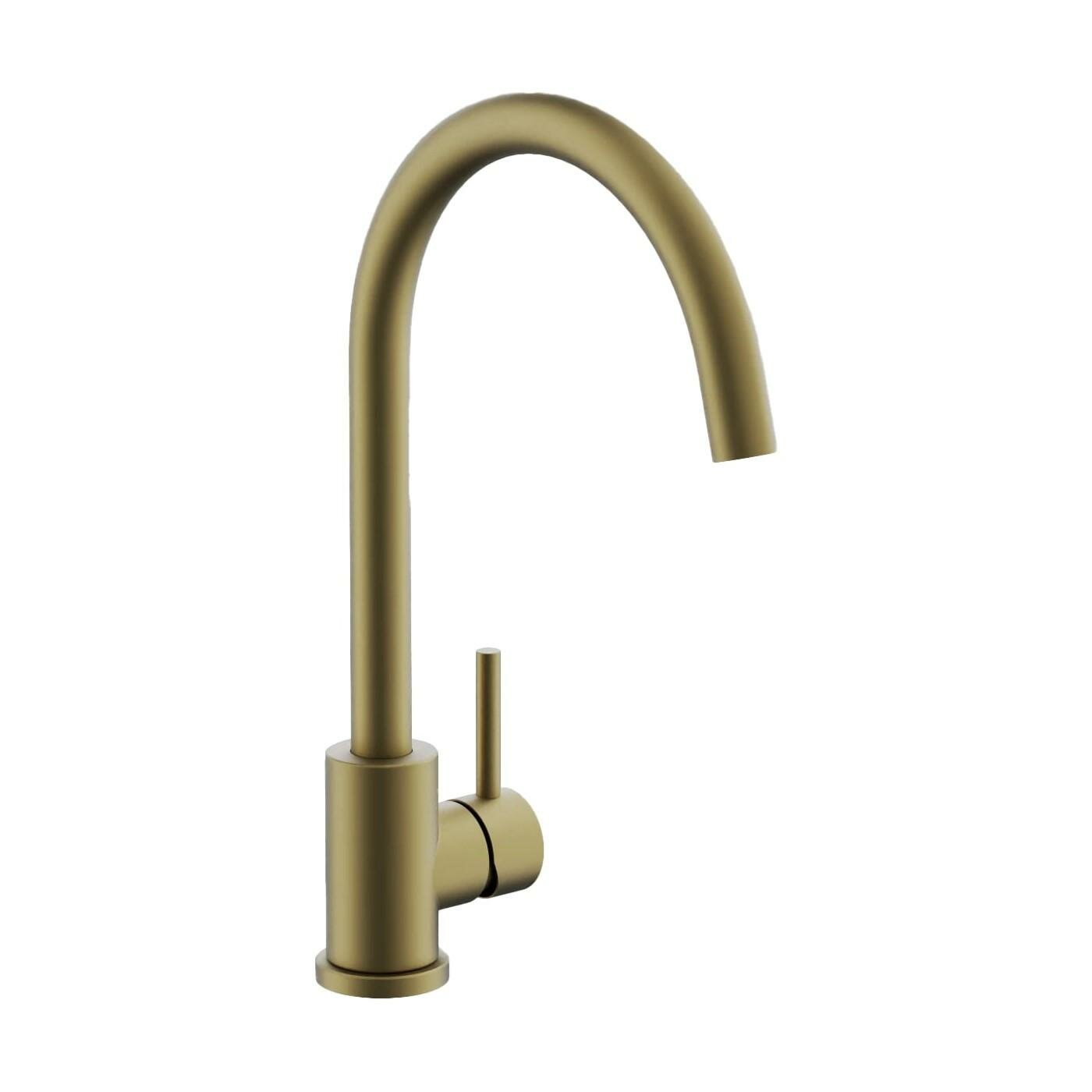 Смеситель для кухни Belz B70810-5 брашированное золото, рычажный, нержавеющая сталь