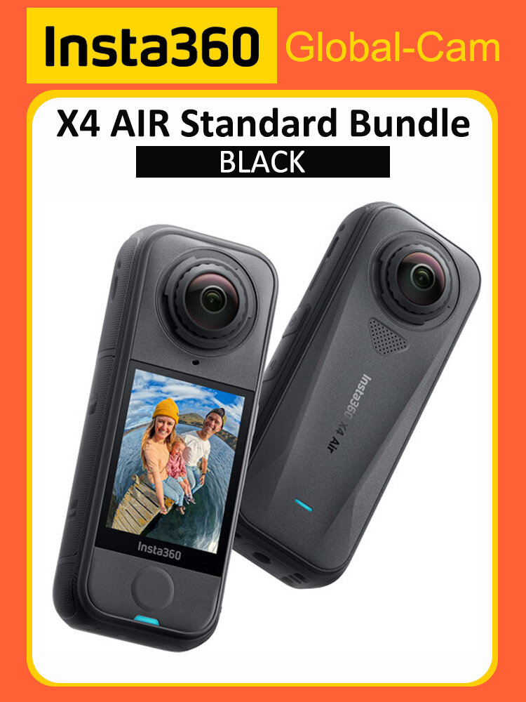 Kамера Insta360 X4 Air Standard Bundle, 8K/6K 360° кинематографическое видео H.265, 29 МП Фотографии