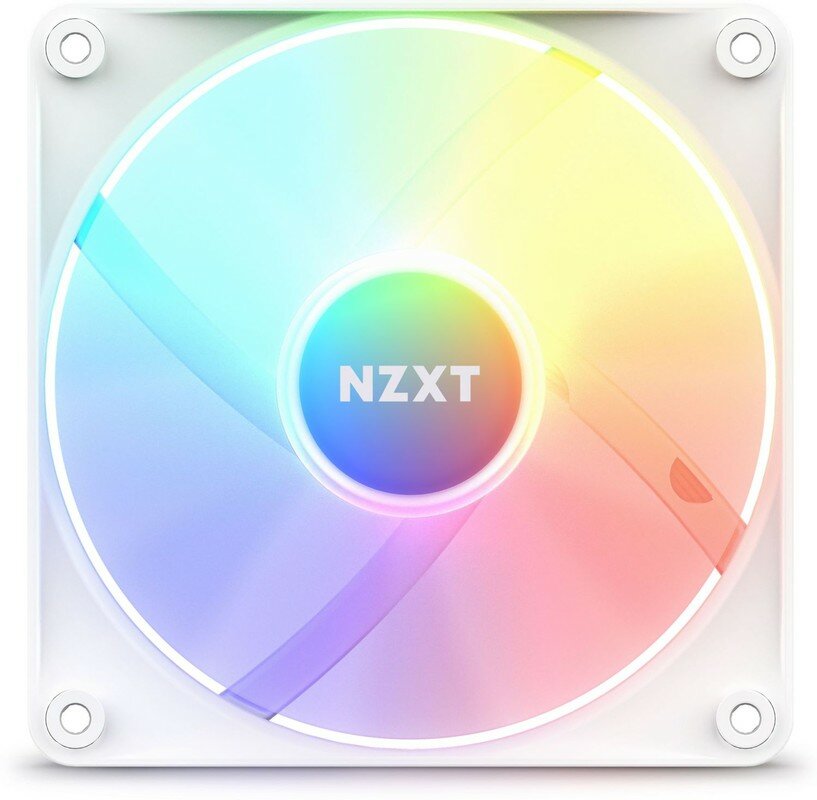 Корпусный вентилятор NZXT Кулер для корпуса ПК/ Case Cooler F120 RGB Core (120x120x25mm, 4-pin PWM, RGB, 78.86CFM, 33.88dBA, 1800RPM, White)