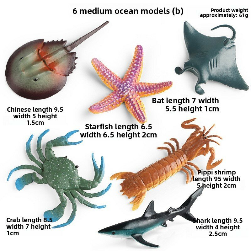 Kids animal figurines collection with plastic realistic farm and ocean creatures for educational fun