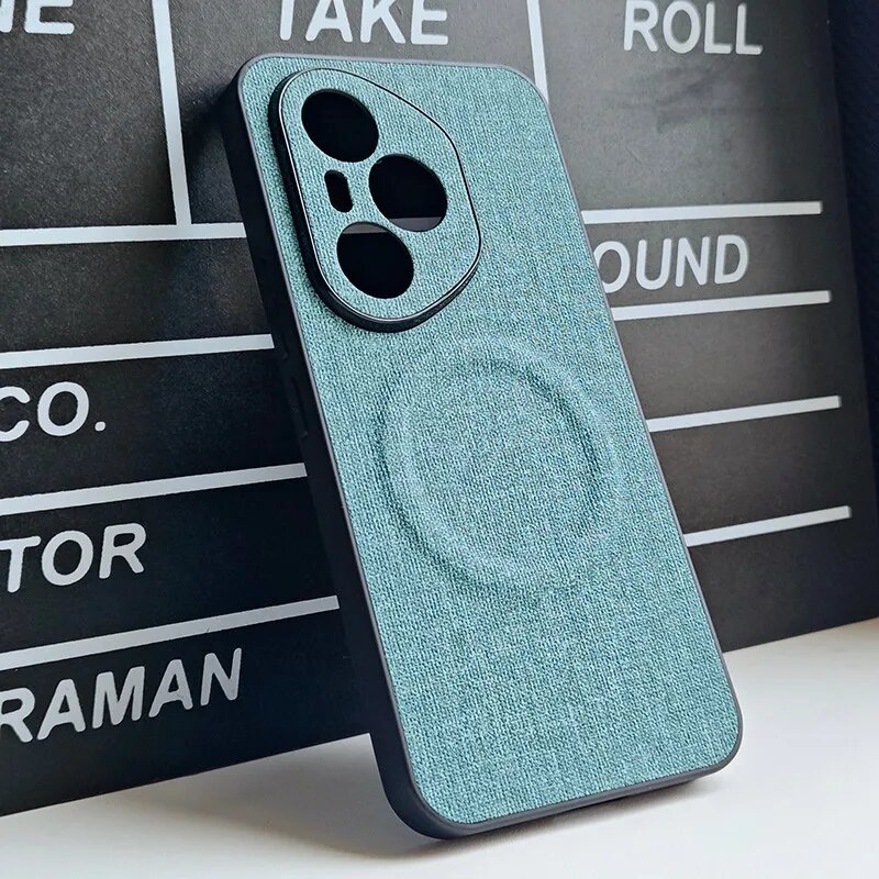 Для Honor 400, 400 Pro, глобальная версия, магнитный чехол ELVEV, фетровая ткань с защитой от отпечатков пальцев, жесткий чехол из искусственной кожи на присоске для ПК