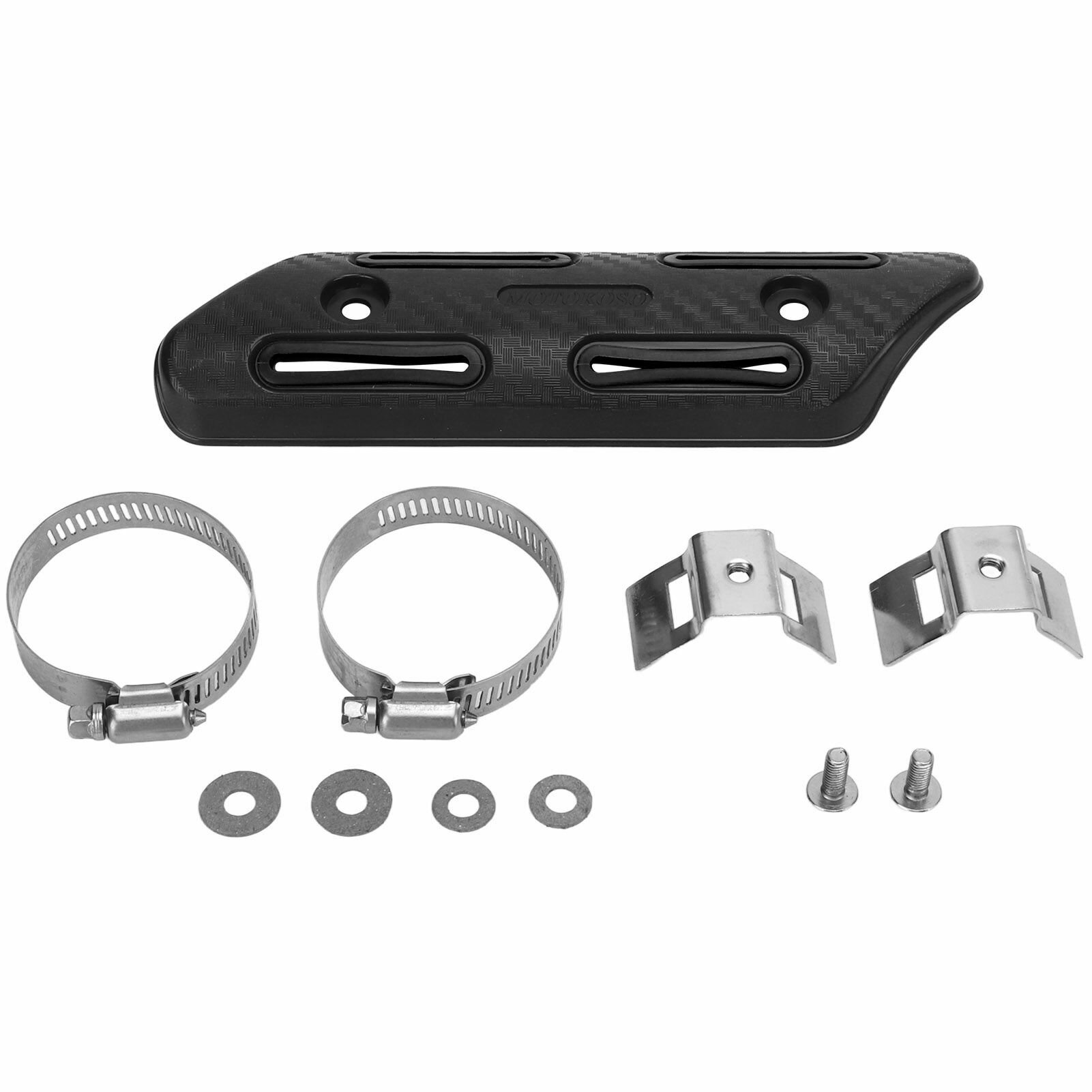 Теплозащитный экран выхлопной трубы для 4-тактных мотоциклов, квадроциклов, UTV, внедорожников, черный