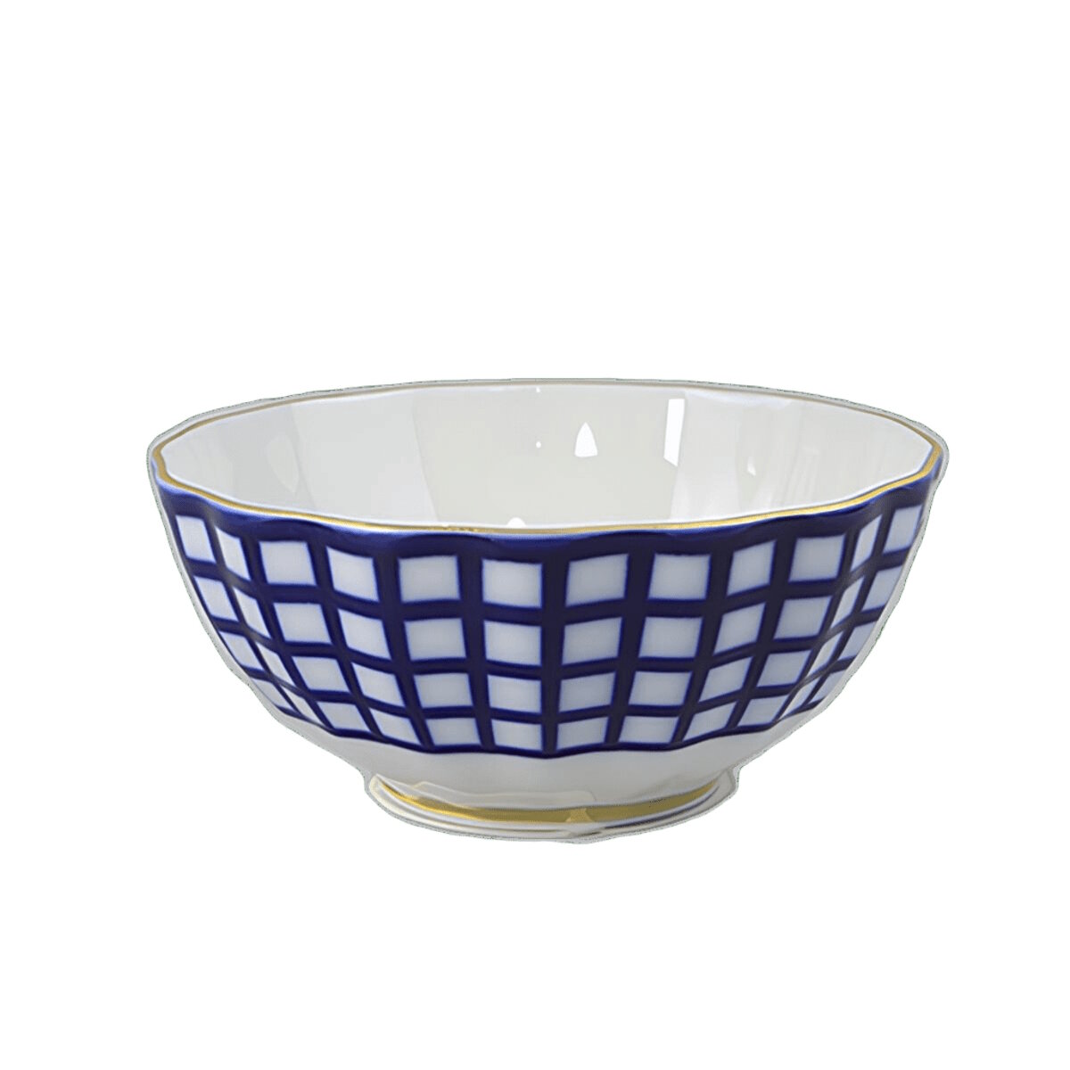 Салатник ИФЗ Тюльпан, Кобальтовая клетка, 500мл, 14см, фарфор 80.42273.00.1