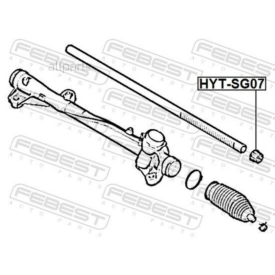 FEBEST HYT-SG07 Ремкомплект рулевой рейки