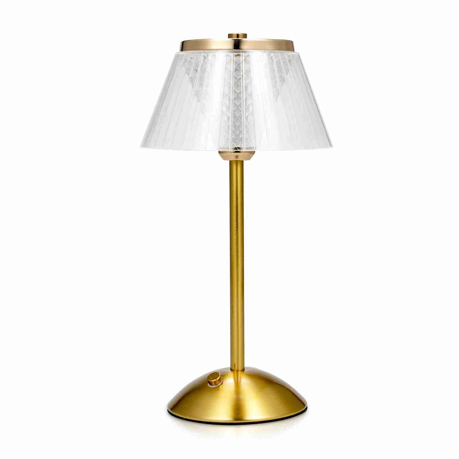 LED Crystal Table Lamp Bedroom Study Room Rechargeable Night Bar Hotel Restaurant Decorative Ambient Touch Three Colors Infinitely Dimmable