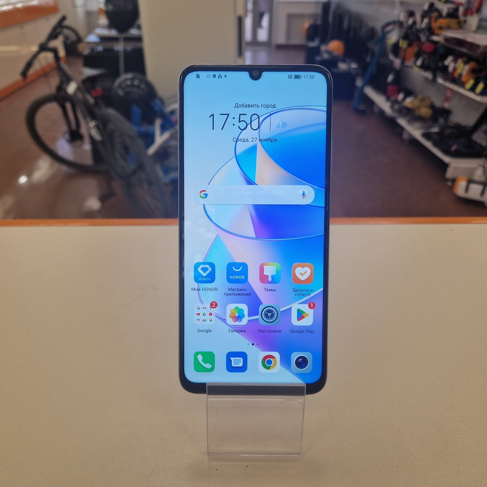 Смартфон HONOR X7a Plus 6/128 ГБ RU, Dual nano SIM, титановый серебристый