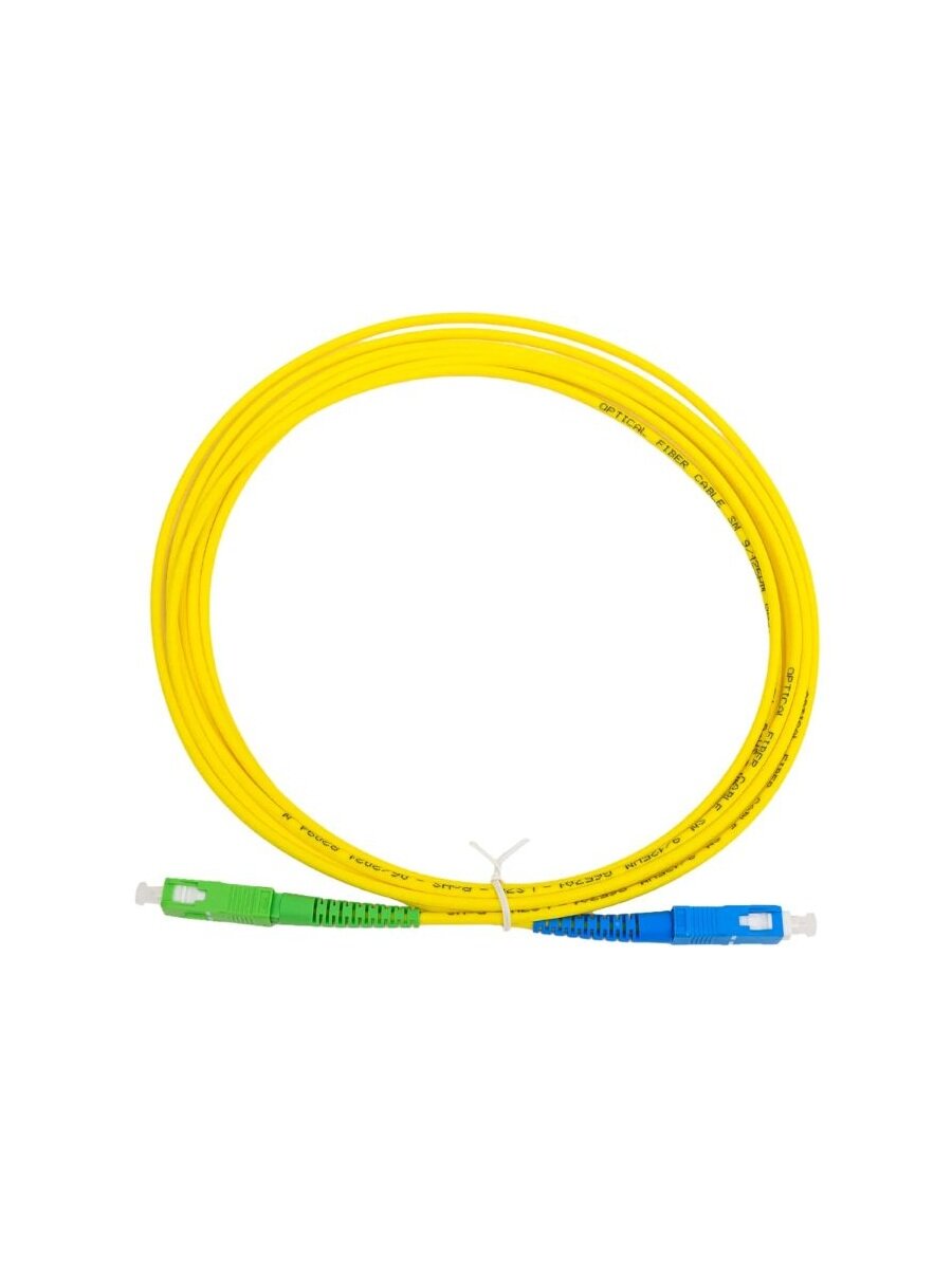 Кабель патч-корд волоконно-оптический Rexant 50-2052 (SM), 9/125 (OS2), SC/APC-SC/UPC, (Simplex), LSZH, 3м