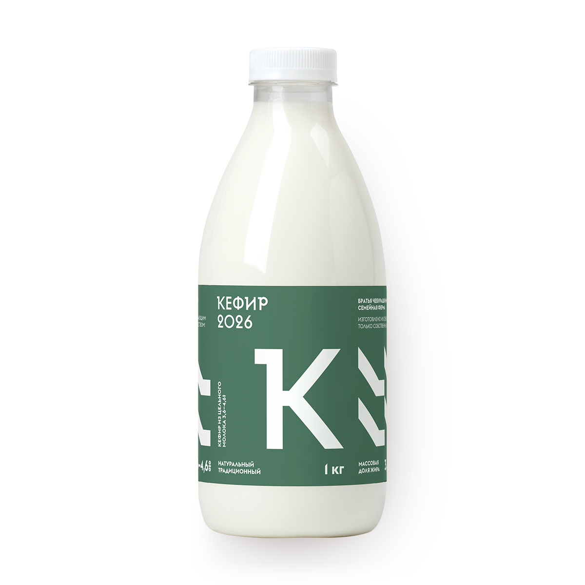 Кефир Братья Чебурашкины, из цельного коровьего молока, 4,6%, 1 литр